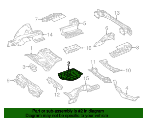 212-610-00-75-64 - Spare Tire Compartment 2010-2018 Mercedes-Benz ...