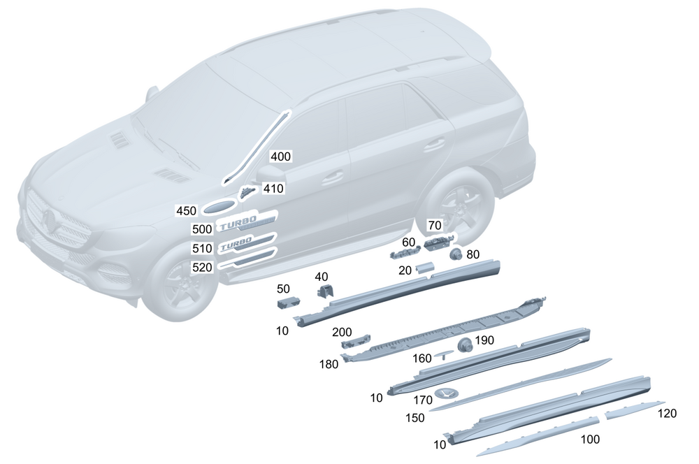 2546902000 - Mounting Rail 2023-2026 Mercedes-Benz | Mercedes-Benz USA ...
