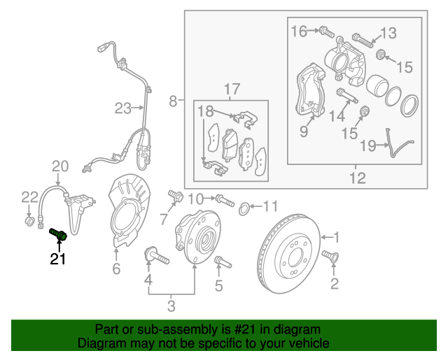 58726-2F000 - Brake Hose Bolt 2014-2024 Kia | Kia.Parts Store