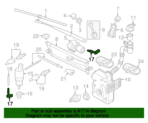 2004-2025 Volkswagen Washer Hose Elbow 3B0-955-665-C | VW Direct Auto Parts
