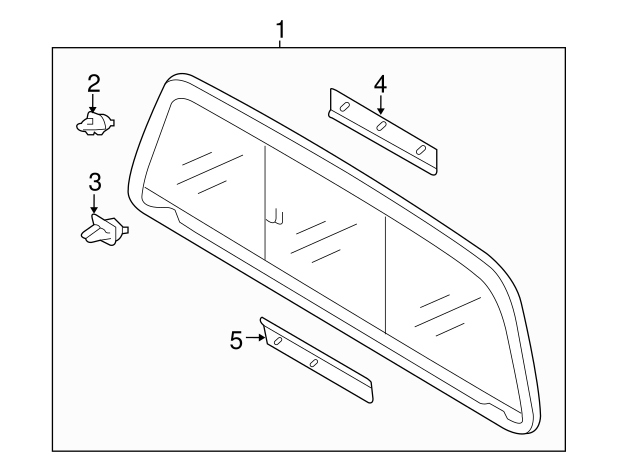 2007-2021 Toyota Tundra Back Glass Reveal Molding 75571-0C010 ...