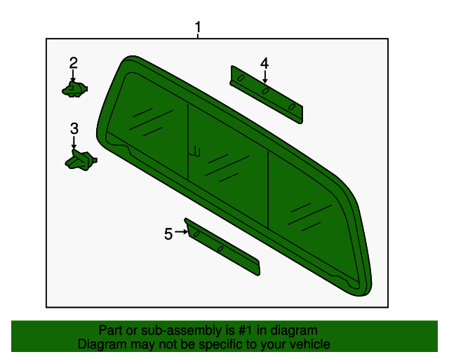 2007-2021 Toyota Tundra Back Glass 64810-0C070 | OEM Parts Online