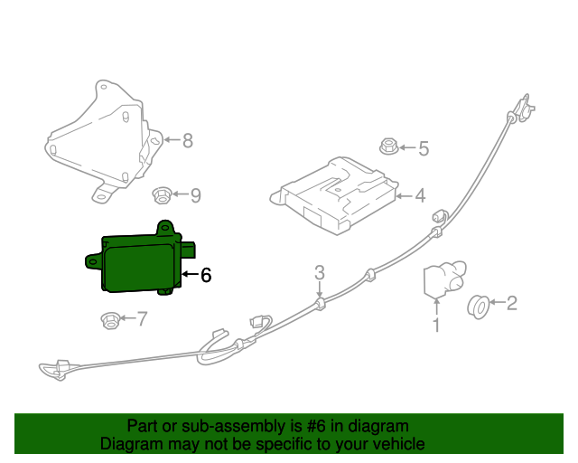 87611VA020 - Blind Spot Radar - 2013-2018 Subaru | Subaru OEM Parts Outlet