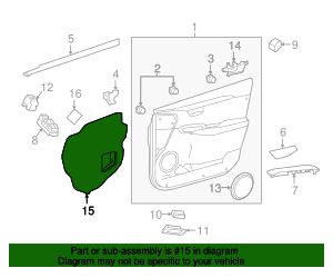 67832-78010 - Door Water Deflector 2015-2021 Lexus | AutoNationParts.com
