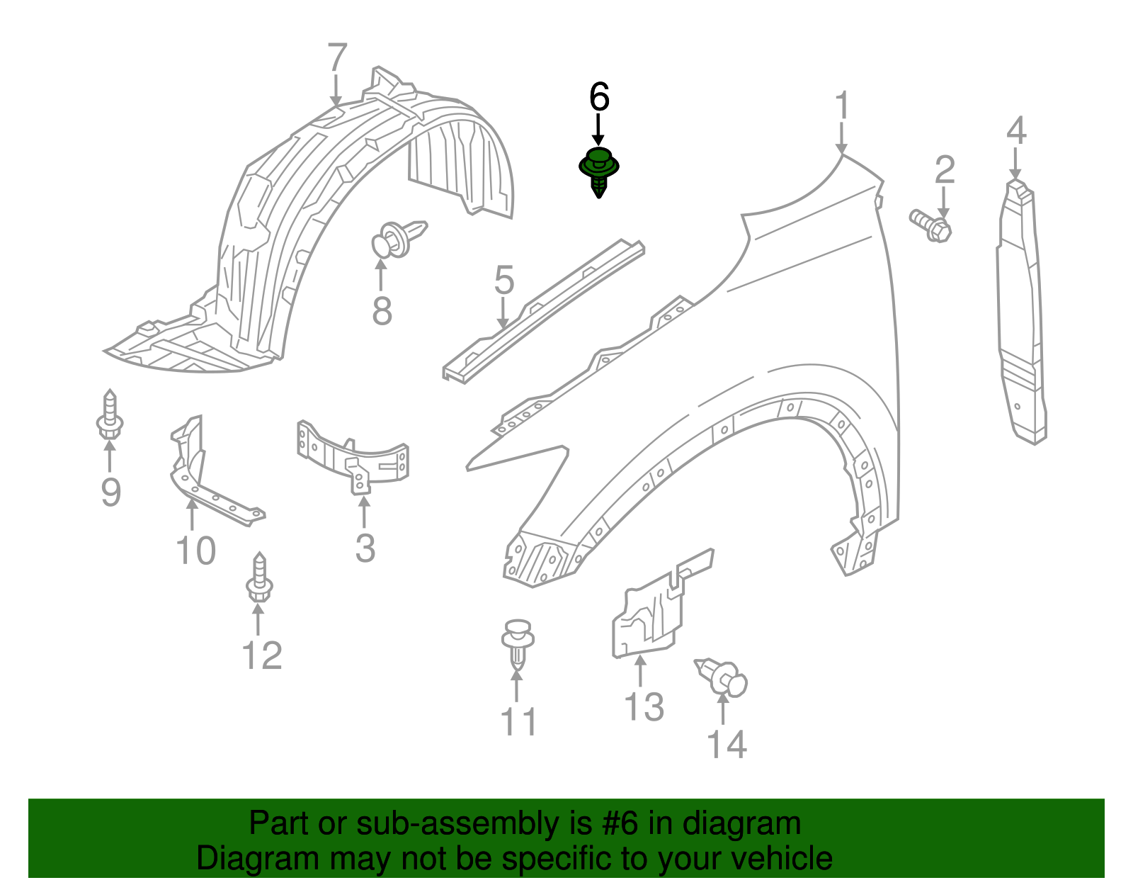 2009-2021 Mazda Quarter Pillar Trim Retainer Clip GJ21-68-885B-75 ...