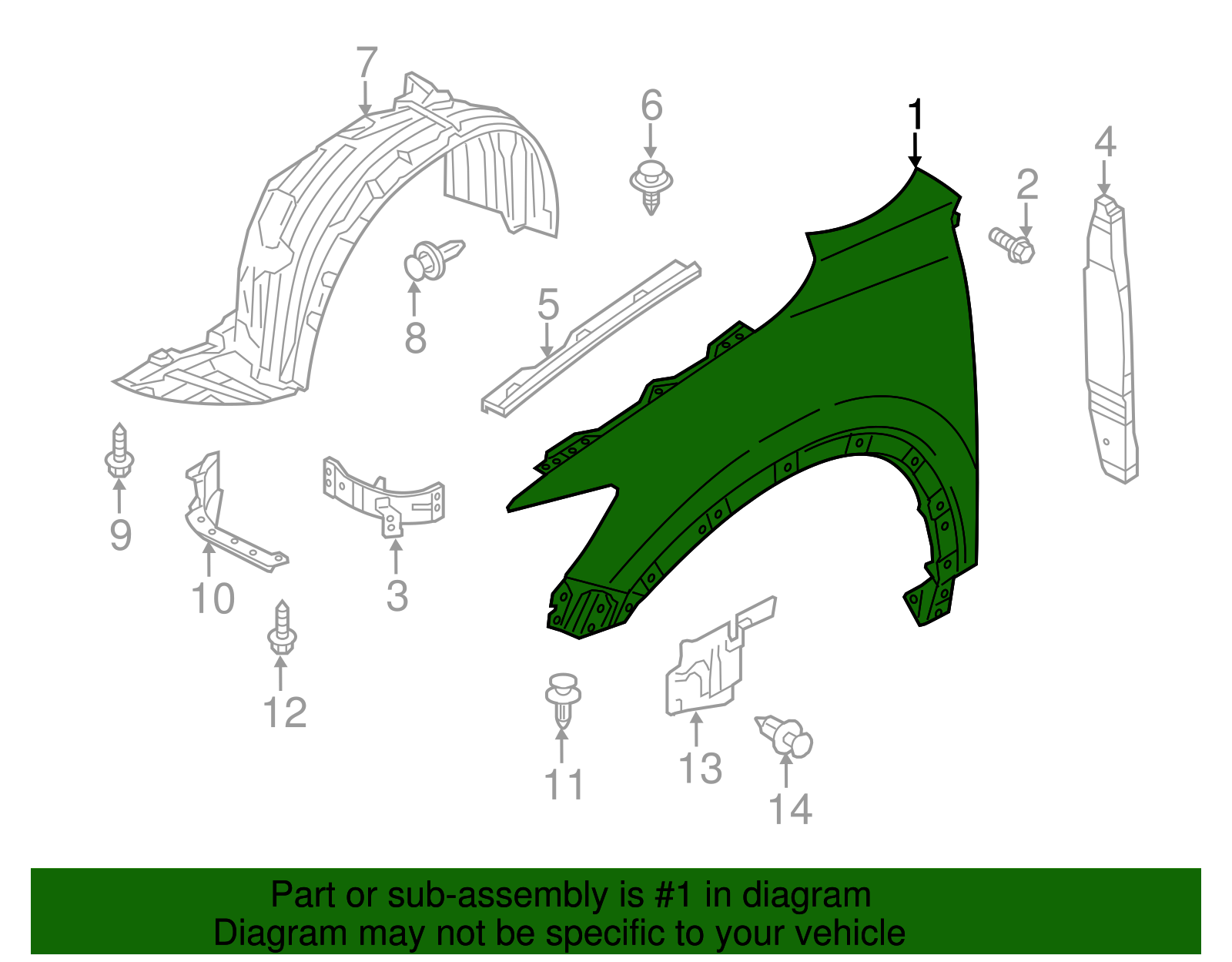2014-2018 Mazda 3 Fender BJS7-52-211 | AutoNationParts.com