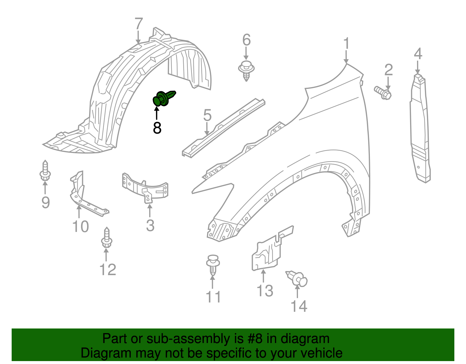 2007-2021 Mazda Splash Shield Rivet L33X-13-209 | OEM Parts Online