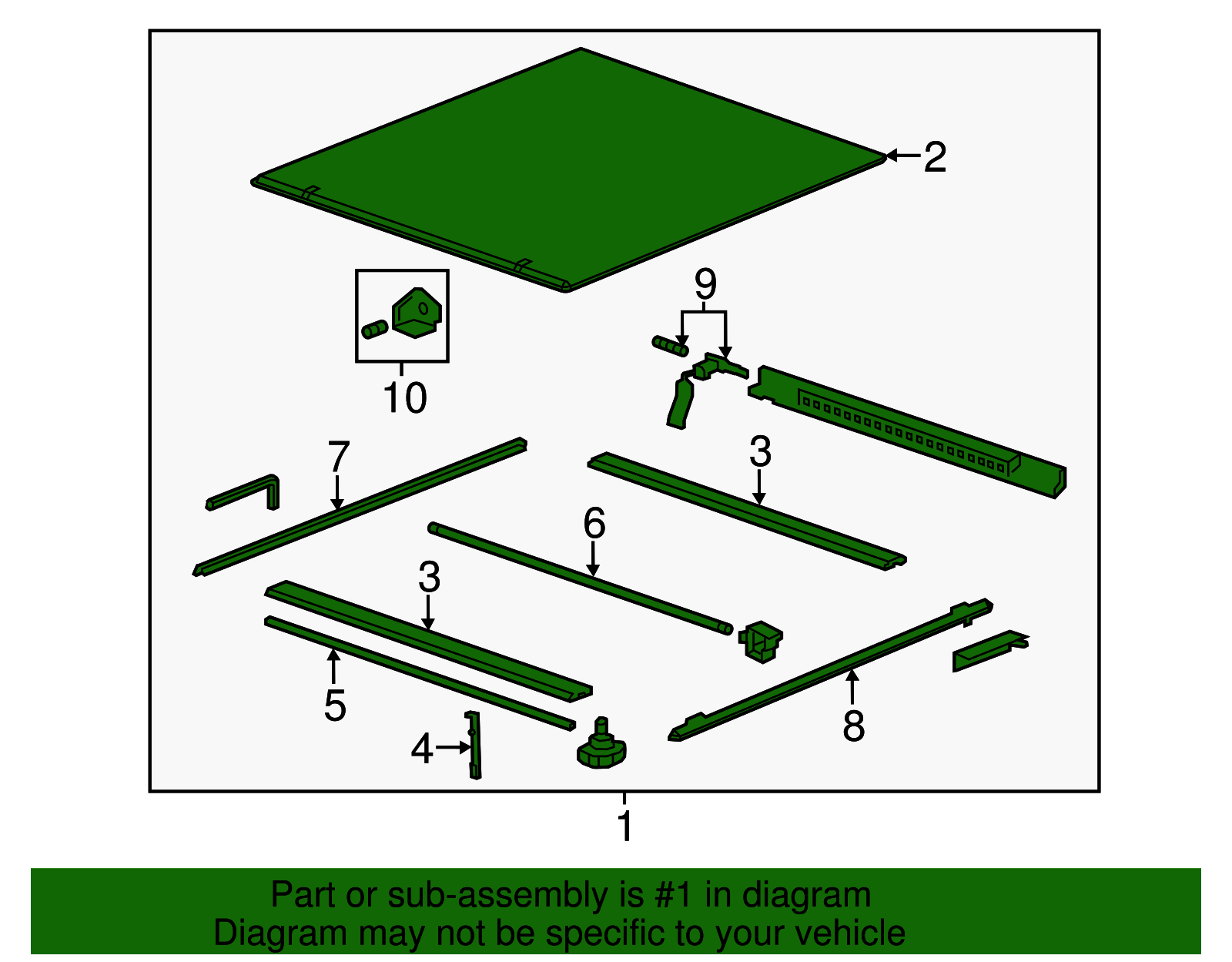23129003 - Bed, Tonneau Cover, Soft 2003-2013 GMC | Big 3 Auto Parts