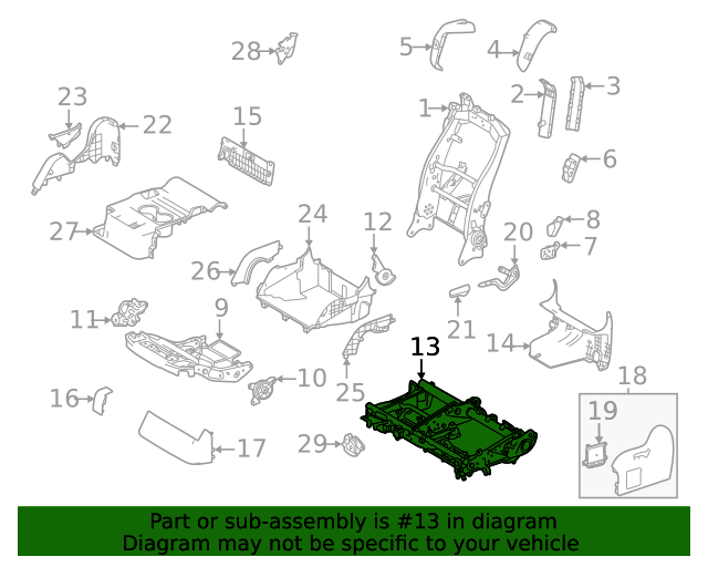 2021-2024 Toyota Sienna Seat Base 79102-08060 | Toyota Parts Center