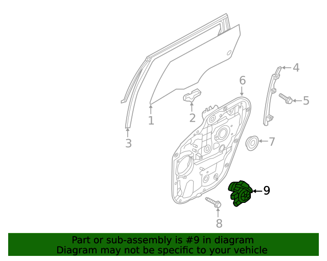 83460-S9510 - Window Motor 2023-2024 Kia Telluride | Kia.Parts Store