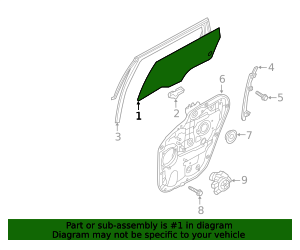 83421-S9001 - Door Glass 2020-2024 Kia Telluride | Kia.Parts Store