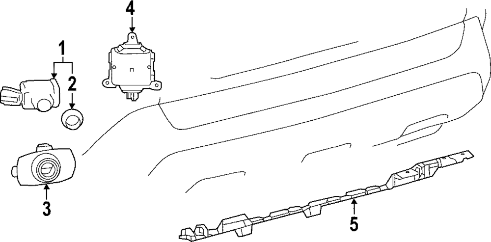 2023-2025 Toyota bZ4X 2023-2024 Toyota bZ4X - Park Sensor Retainer ...
