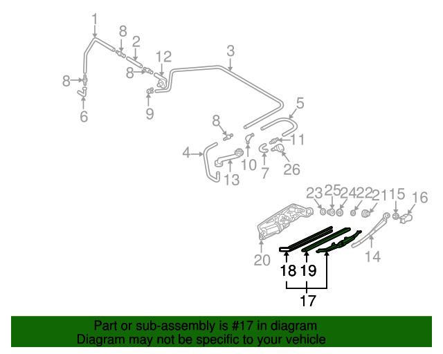 B25H-67-330 - Wiper Blade - 2002-2003 Mazda Protege5 | Mazda Parts Factor
