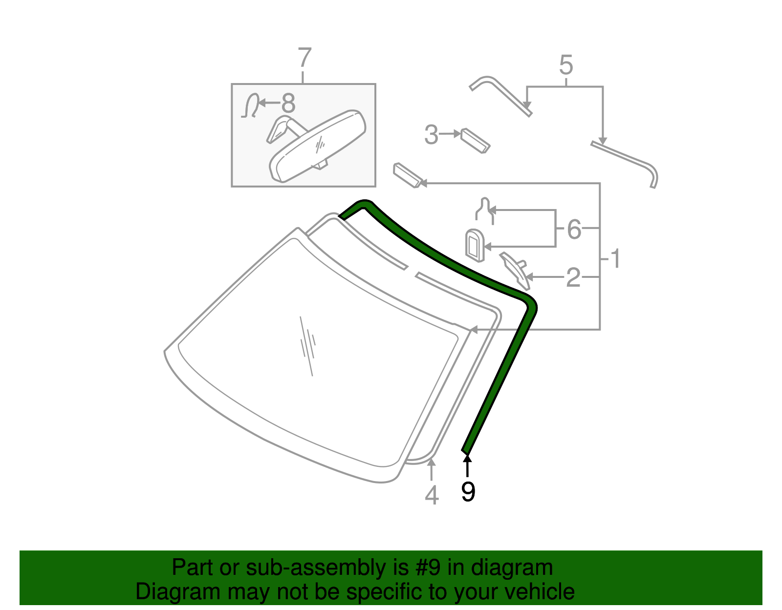65058SA000 - Reveal Molding 2003-2010 Subaru Forester | Subaru Factory ...