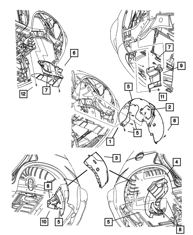 2001-2005 Chrysler PT Cruiser Accessory Drive Shield, Pulley Splash ...