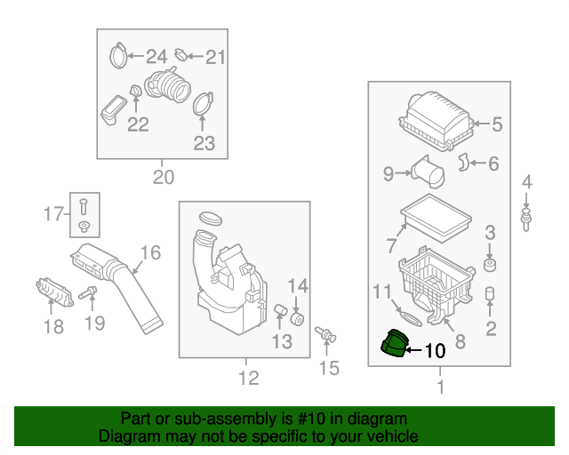 28116-F2100 - Intake Tube - 2017-2023 Hyundai | OEM Parts Quick