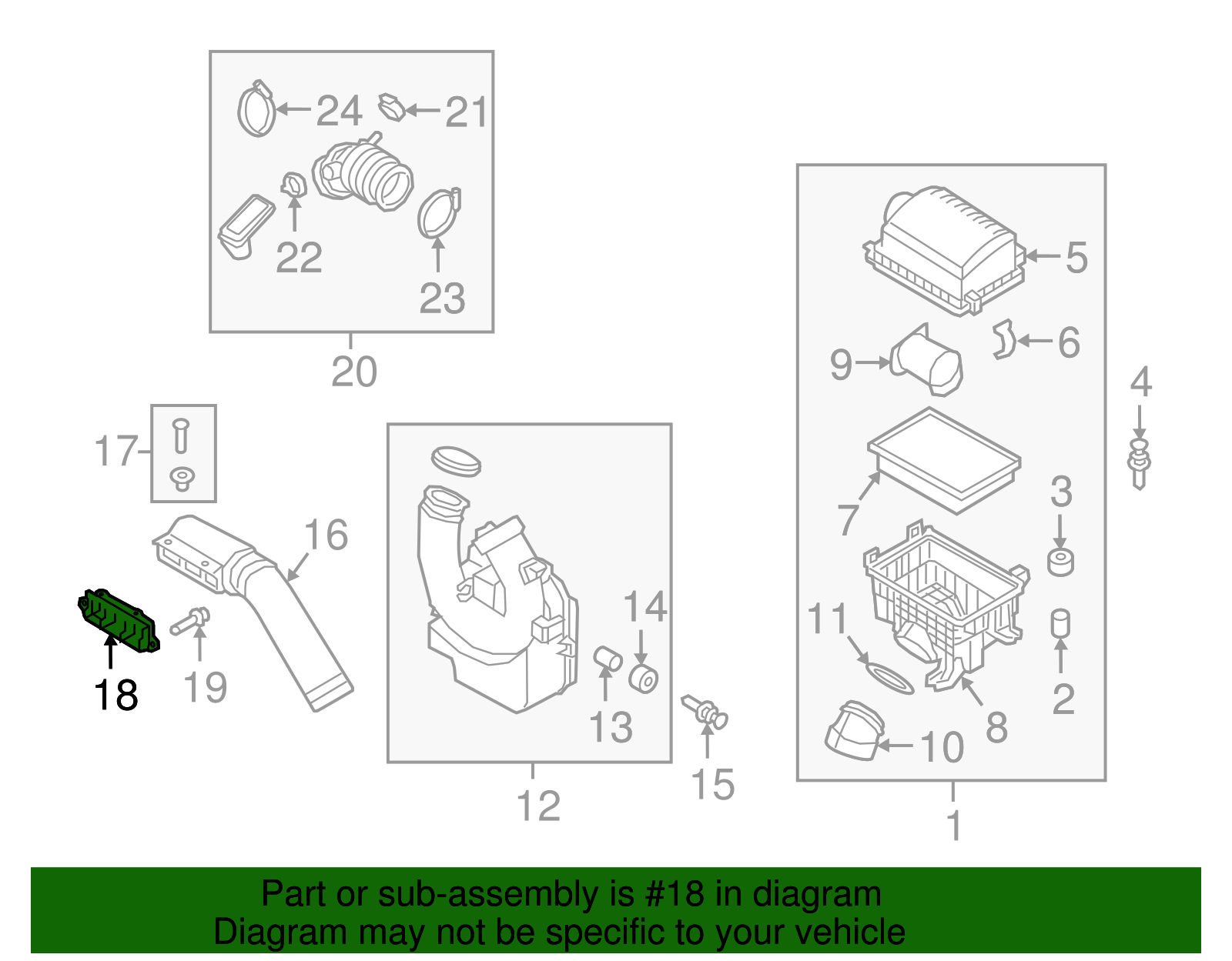 2017-2018 Hyundai Elantra Air Inlet Shield 28213-F2000 | Hyundai ...