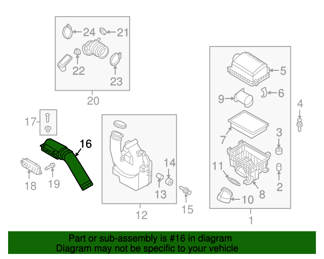 2017-2020 Hyundai Elantra Air Inlet 28210-F3000 | OEM Parts Online