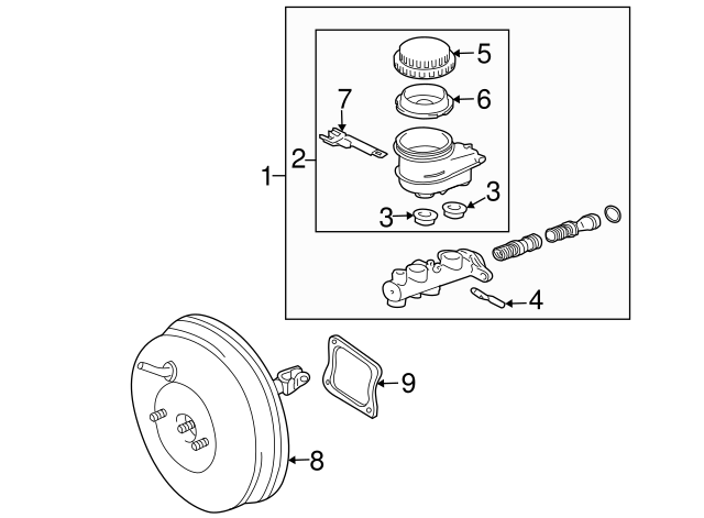2006-2012 Mitsubishi Master Cylinder 4625A027 | QuirkParts