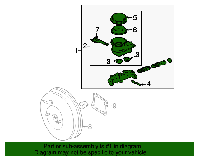 2006-2012 Mitsubishi Master Cylinder 4625A027 | QuirkParts