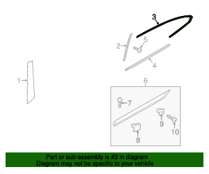 2014-2016 Kia Cadenza | Rear Molding | 83860-3R001 | Kia Auto Parts