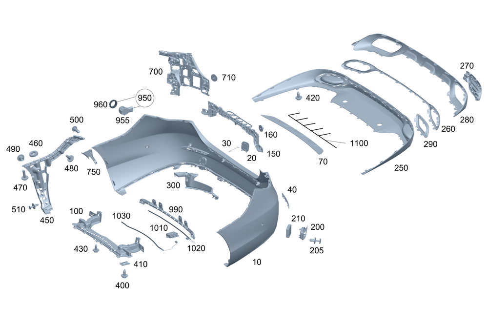2068854803 - Trim, Bumper 1956-2025 Mercedes-Benz | Mercedes-Benz USA Parts
