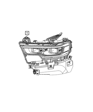 2021-2024 Ram 1500 Headlamp, Left 68442529AE | OEM Parts Online