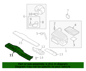 5Q0-129-254-J - Engine Air Intake Hose 2015-2021 Volkswagen ...