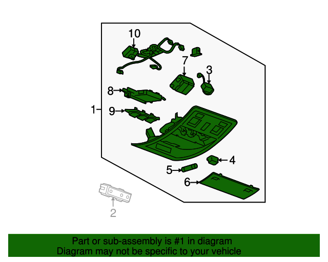2012-2013 GM Light Cashmere Roof Console 22780450 | TascaParts.com