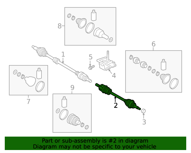 2017-2021 Hyundai CV Axle Assembly 49500-F2200 | AutoNationParts.com