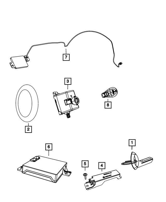 2011-2014 Dodge Challenger Wireless Ignition Node Receiver 68105734AA ...