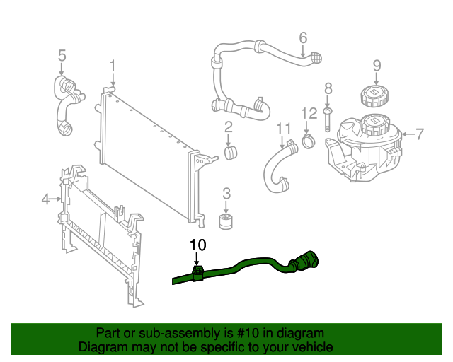 278-203-01-03 - Reservoir Hose 2011-2019 Mercedes-Benz ...