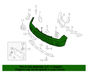 2005-2008 Nissan Frontier Bumper Cover 62022-EA640 | Nissan Parts Store