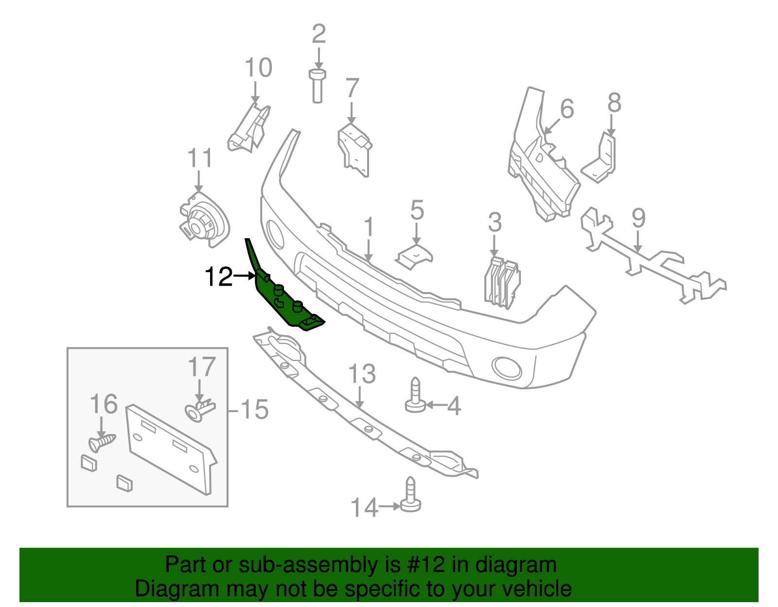 2005-2012 Nissan Frontier Spoiler 96013-EA800 | My Nissan Part