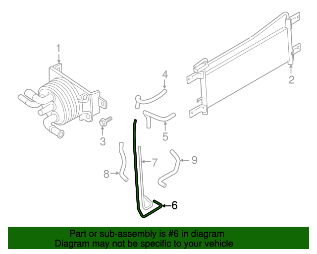 2017-2024 Nissan Armada Oil Cooler Tube 21622-1LA1A | OEM Parts Online