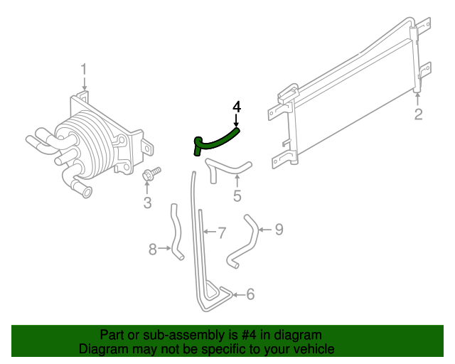 2017-2020 Nissan Armada Upper Hose 21633-1LA1A | TascaParts.com