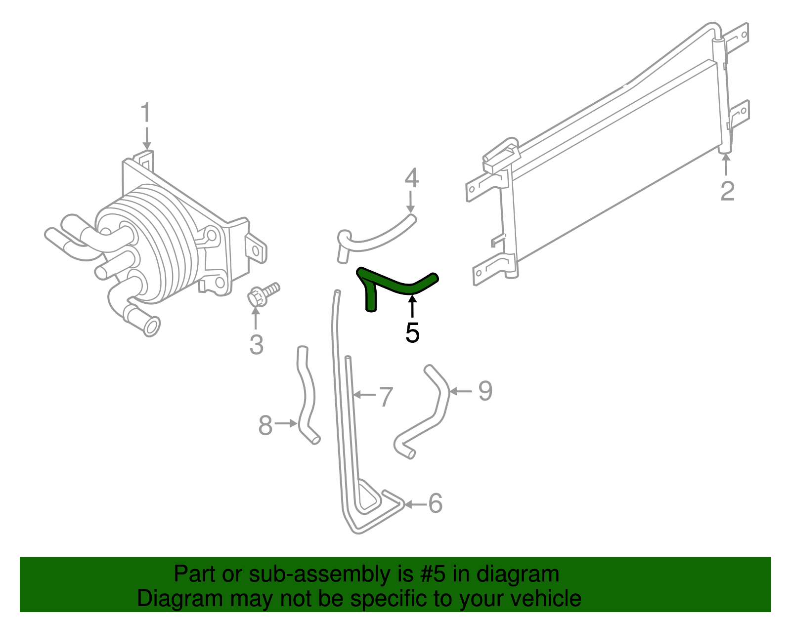 2017-2024 Nissan Armada | Lower Hose | 21634-1LA1A | Tom Wood Nissan Parts