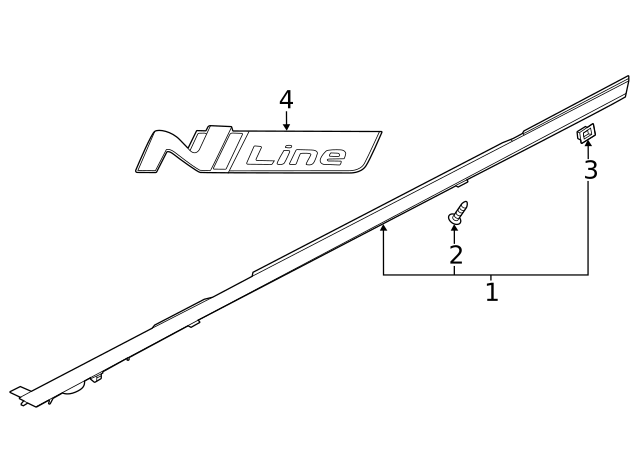 2020-2021 Hyundai Sonata Trim Molding 87711-L1100 | QuirkParts