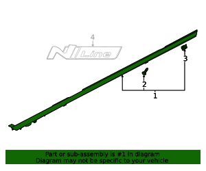 2020-2021 Hyundai Sonata Trim Molding 87711-L1100 | QuirkParts