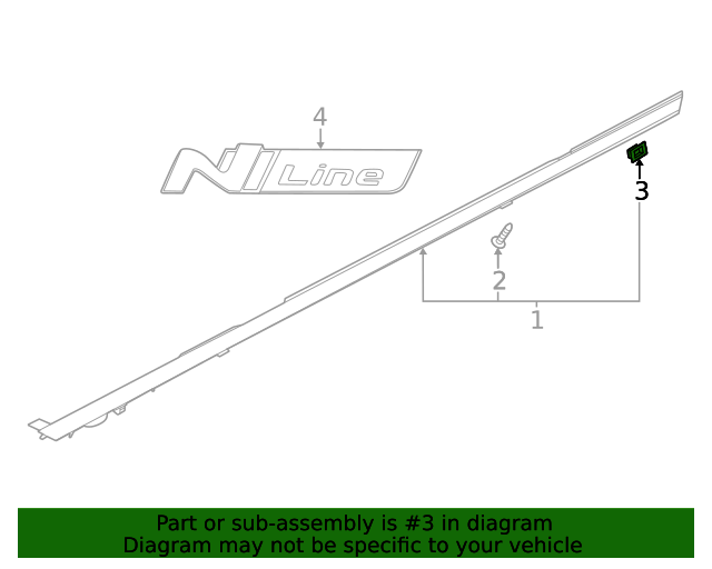 2020-2021 Hyundai Sonata Trim Molding Clip 83858-3V000 | OEM Parts Online