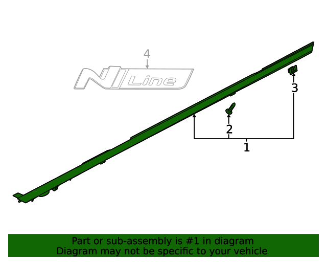 2020-2023 Hyundai Sonata Trim Molding 87712-L1100 | OEM Parts Online