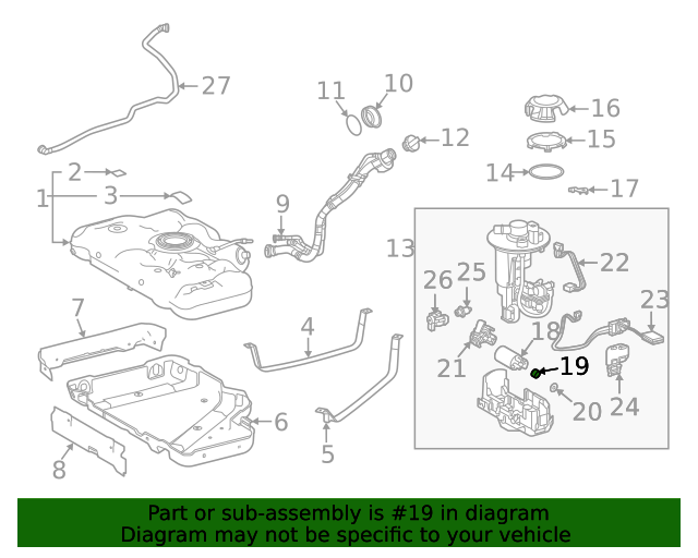 2017-2023 Toyota Fuel Pump Spacer 23225-31020 | Toyota Parts Center