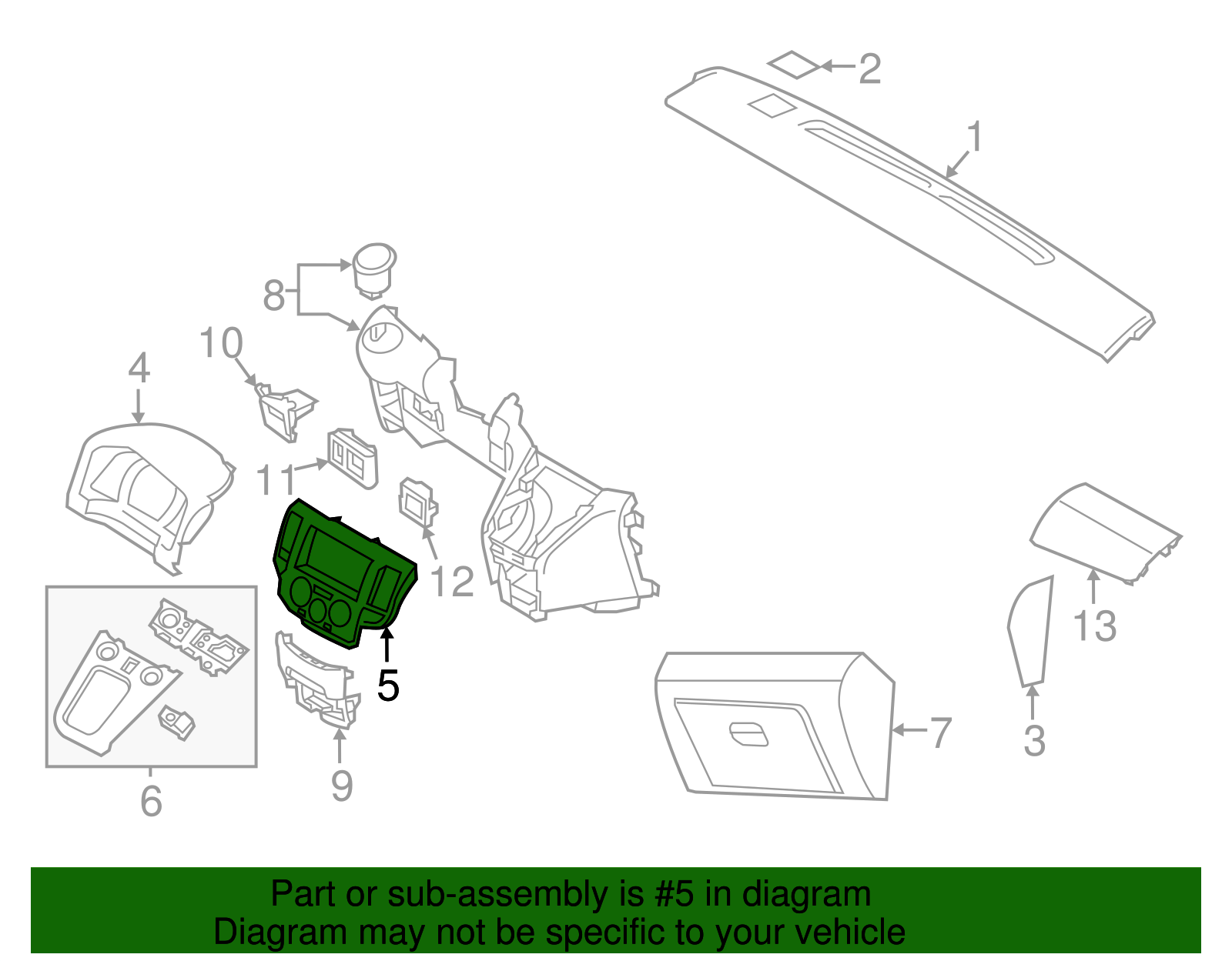 68260-3LM1A - Radio Bezel 2013-2021 Nissan NV200 | AutoNation Parts