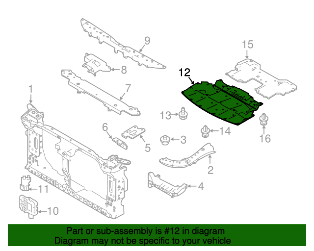 75890-4GA1A - Under Cover 2014-2020 Infiniti | Infiniti Wholesale Direct
