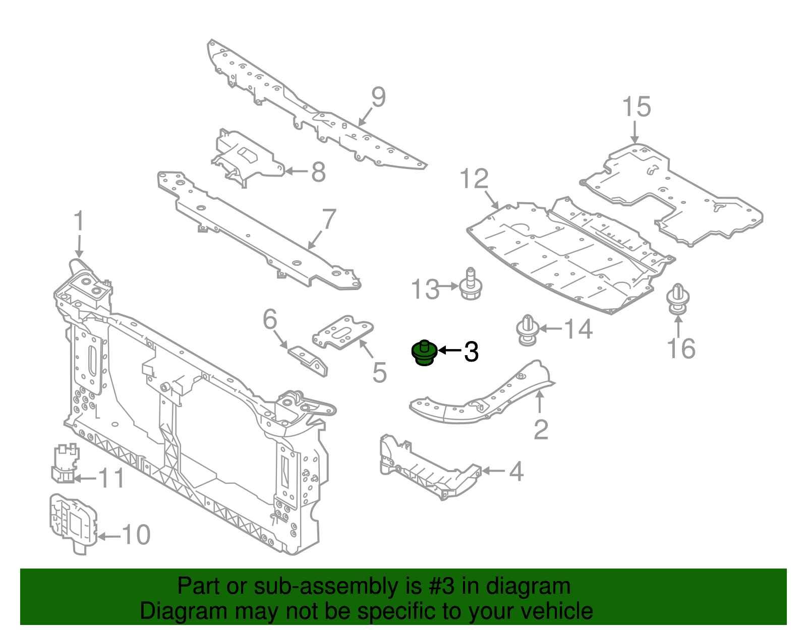 2008-2020 Infiniti Side Support Clip 62598-JK00A | OEM Parts Online