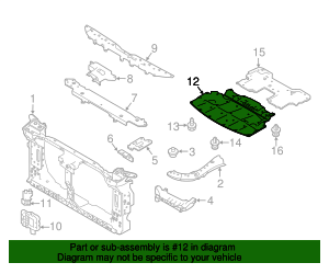 2014-2020 Infiniti Under Cover 75890-4GA1A | OEM Parts Online
