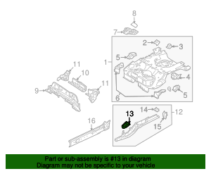 2004-2009 Mazda 3 Side Member Assembly Bracket - Driver's Side (LH ...
