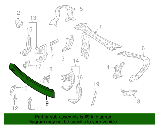 2001-2007 Mercedes-Benz Lower Cross-Member 203-620-10-34 | MB OEM Parts