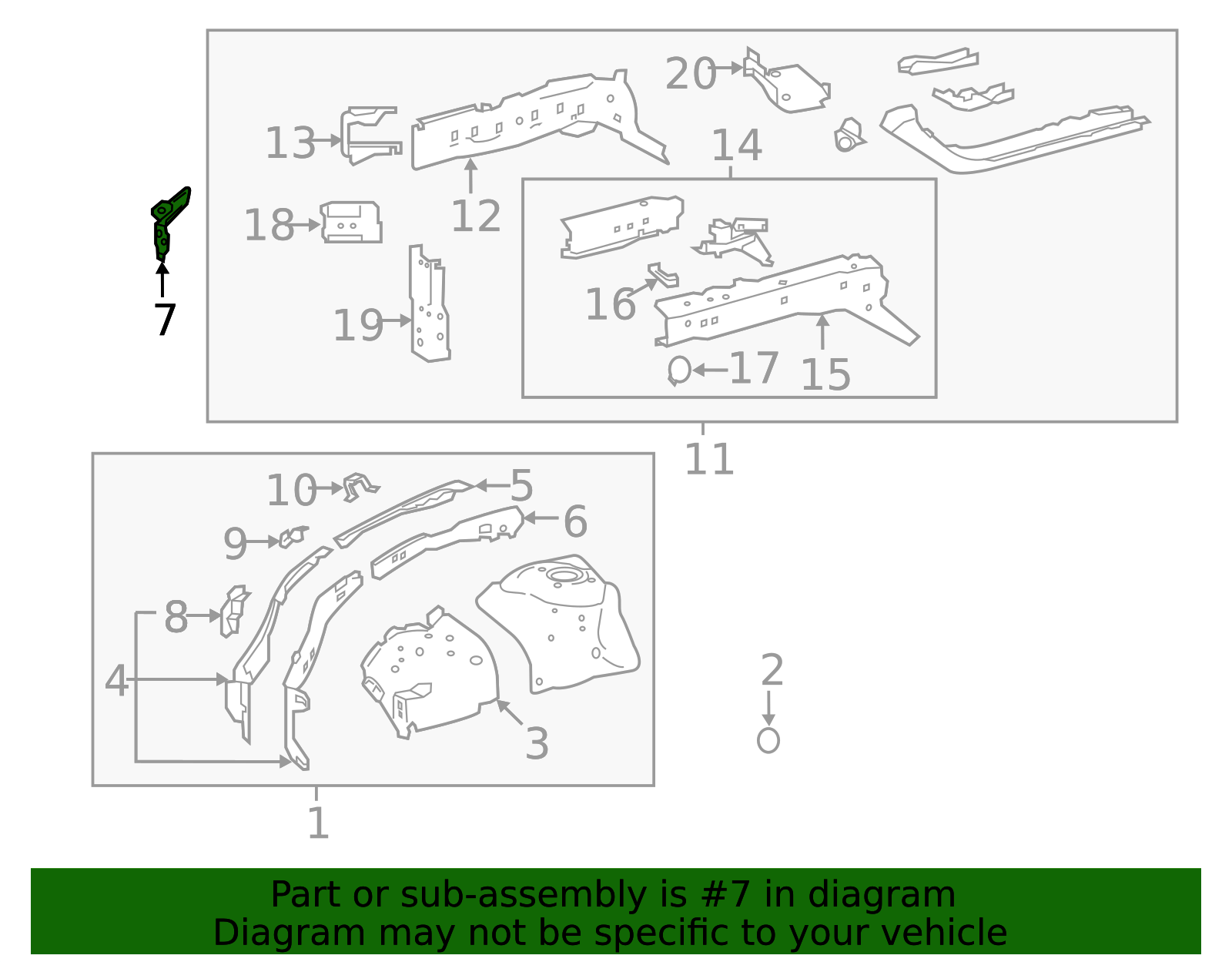 Genuine Toyota Front Brace part# 53835-02020 for 2019-2025 Toyota ...