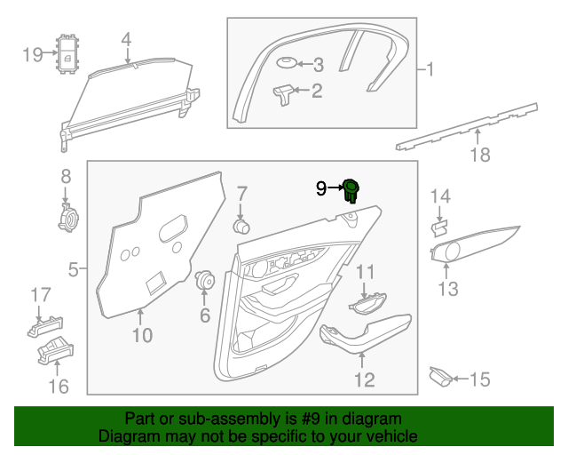 205-766-00-00-9051 - Lock Knob Bezel 2015-2023 Mercedes-Benz | Mercedes ...